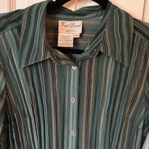 Fred David | Tops | Fred David Womens 34 Length Sleeve Blouse | Poshmark